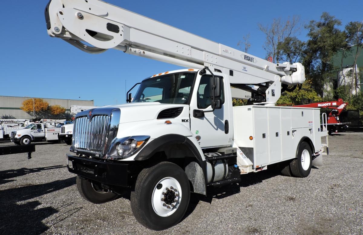 Versalift VN-555-MHI Bucket Truck, 2022 International HV607 | Runnion Equipment Company